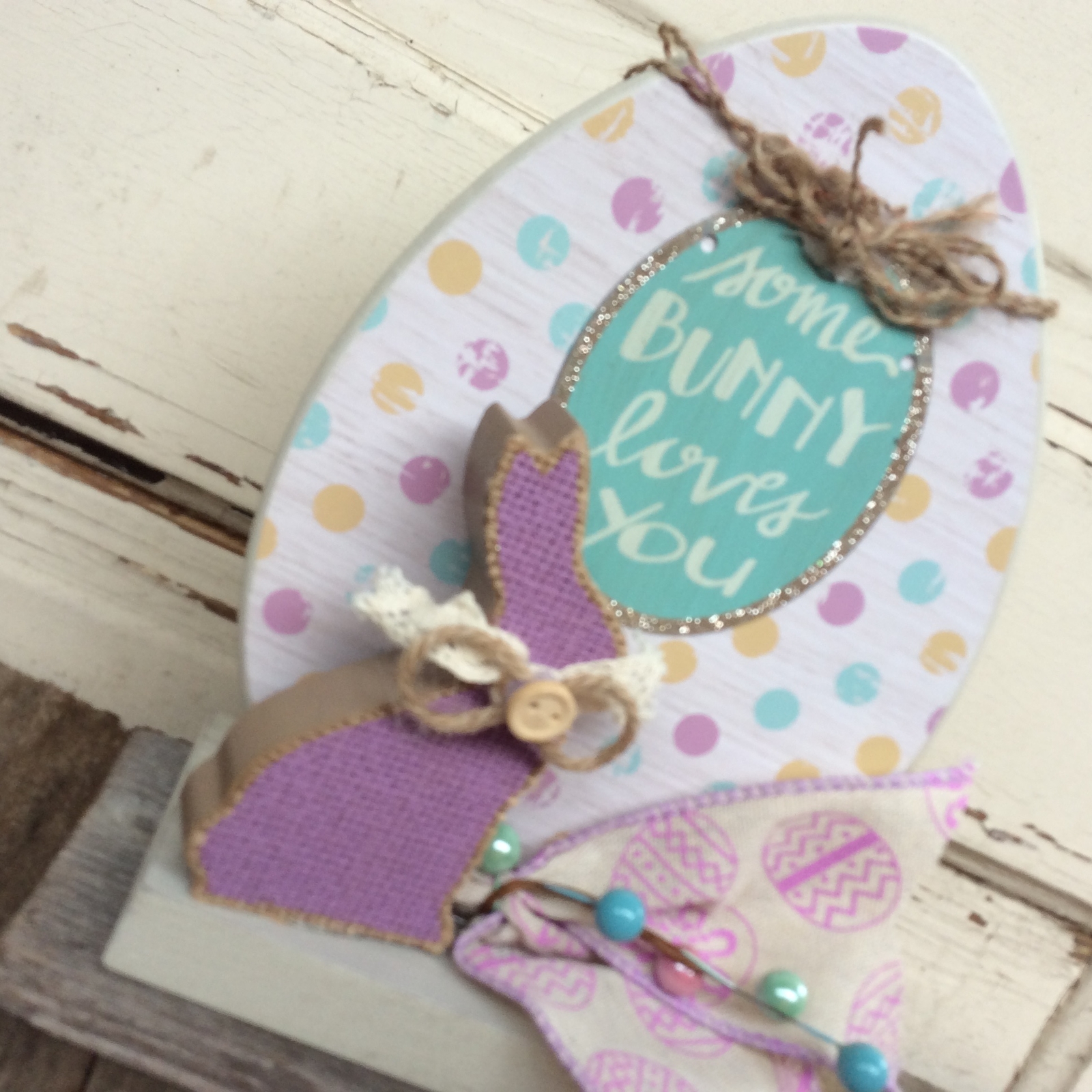 AGD Easter Decor - Some Bunny Loves You Bunny Display | eBay