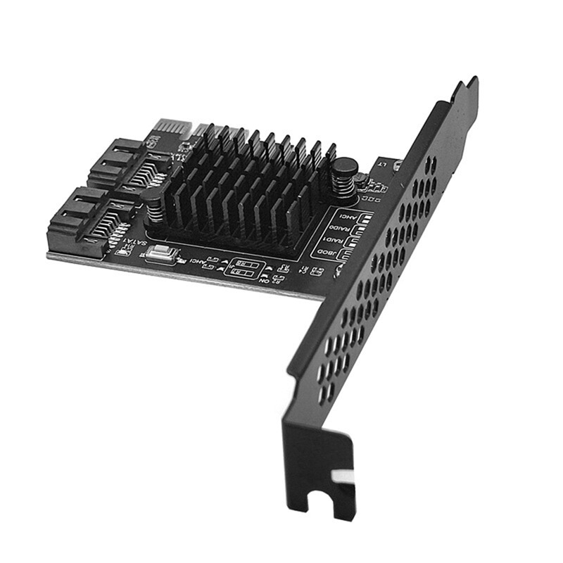 Desktop PCI-E to SATA3.0 Expansion Card 6G Adapter Array Card RAID0/1 ...