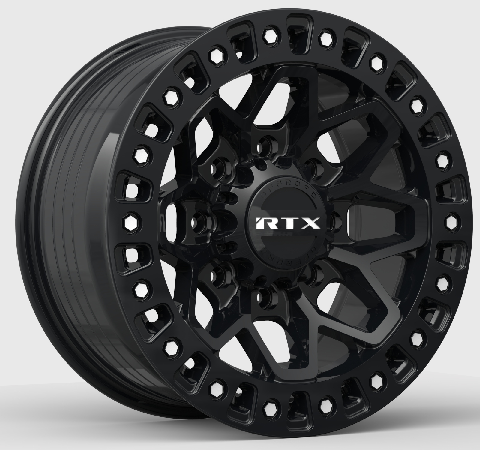 18 inch 18x9 RTX Zion Gloss Black Milled Rivets wheel rim 8x180 +20 | eBay
