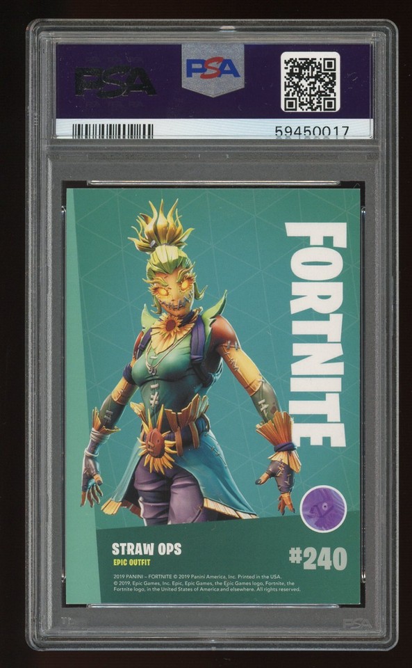 2019 Panini Fortnite Series 1 Straw Ops Holofoil PSA 9 MINT | #240 Epic ...
