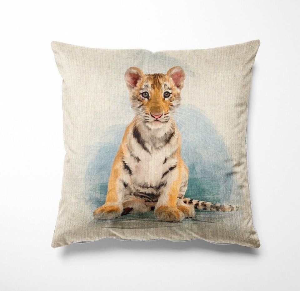 Animal Country Creature Linen Look Cotton Rich Fabric Cushion Panels ...
