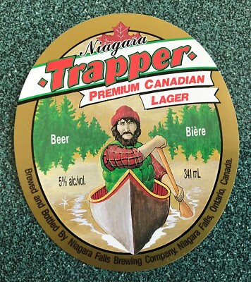 Trapper Beer Bottle Label, Niagara Brewing , Canada | eBay