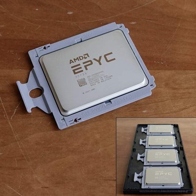3RD GEN AMD EPYC 32 CORE PROCESSOR 7573.8GHZ 768MB 280W SP3 CPU 100 ...