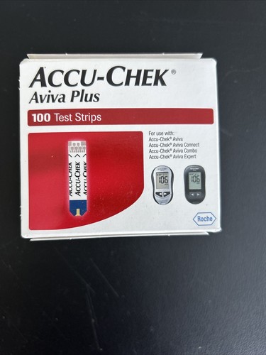 100 Accu-Chek Aviva Plus Test Strips. Box have imperfections! EXP. 12/ ...