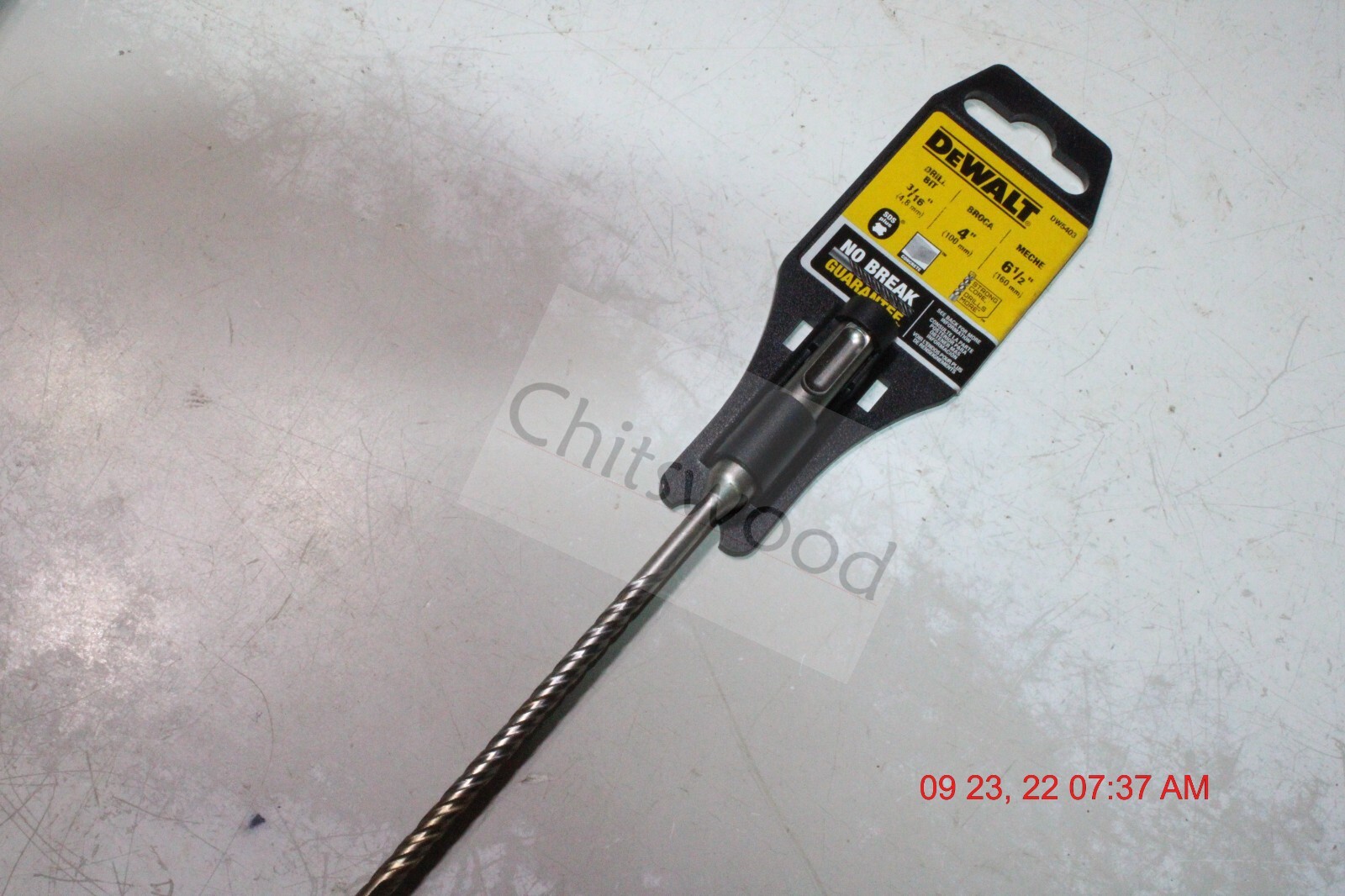 DeWalt DW5403 3/16" x 4-1/2" x 6-1/2" Rock Carbide SDS Plus Hammer Bit ...