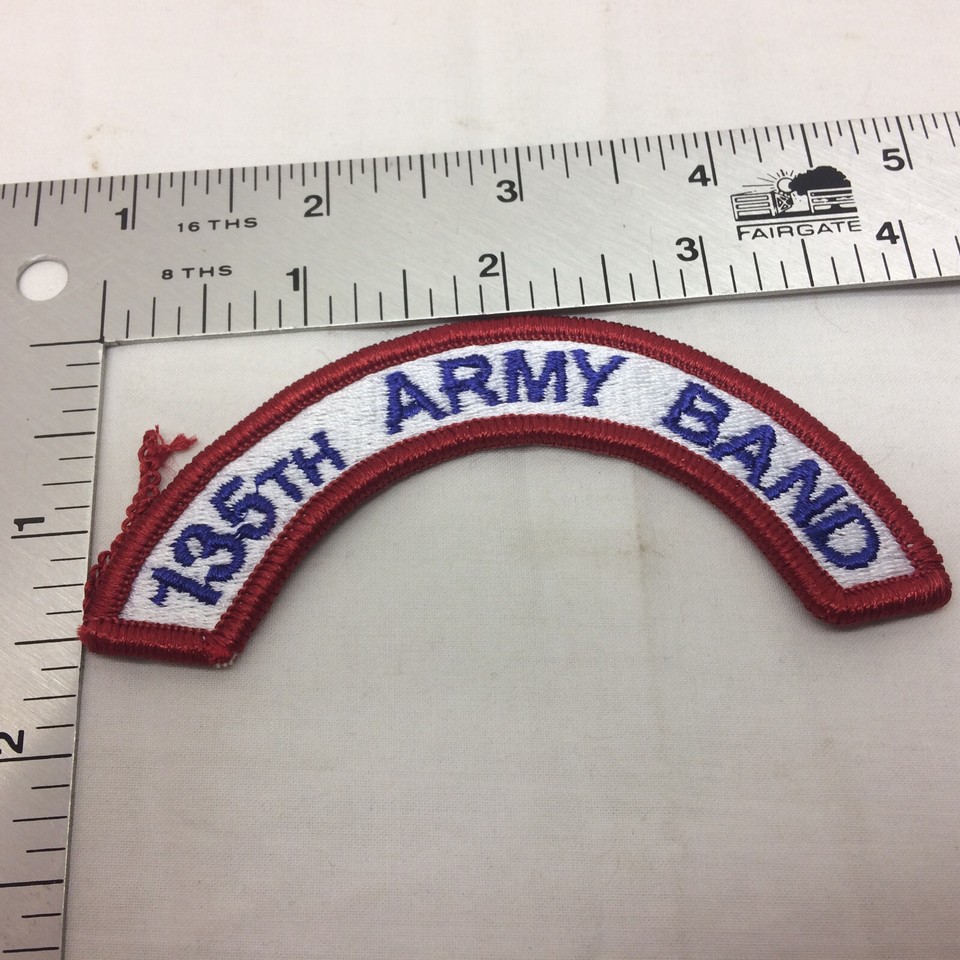 Vintage Military Patch 135th Army Band Arc Tab Red Border 135 Color ...