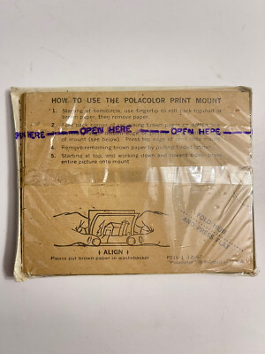 Vintage Polacolor Print Mount Polaroid Camera Photo Backs Sealed 1967 ...