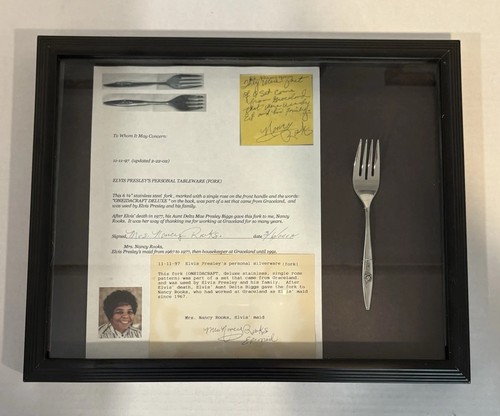 Elvis Presley Personal Silverware Fork From Graceland - Maid Nancy ...