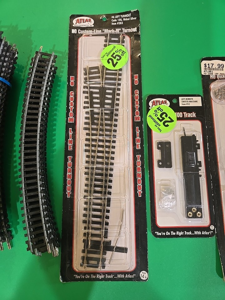 Atlas 861 HO-Scale Code 100 Right/left & 25 Peices Of Used Track (H) | eBay