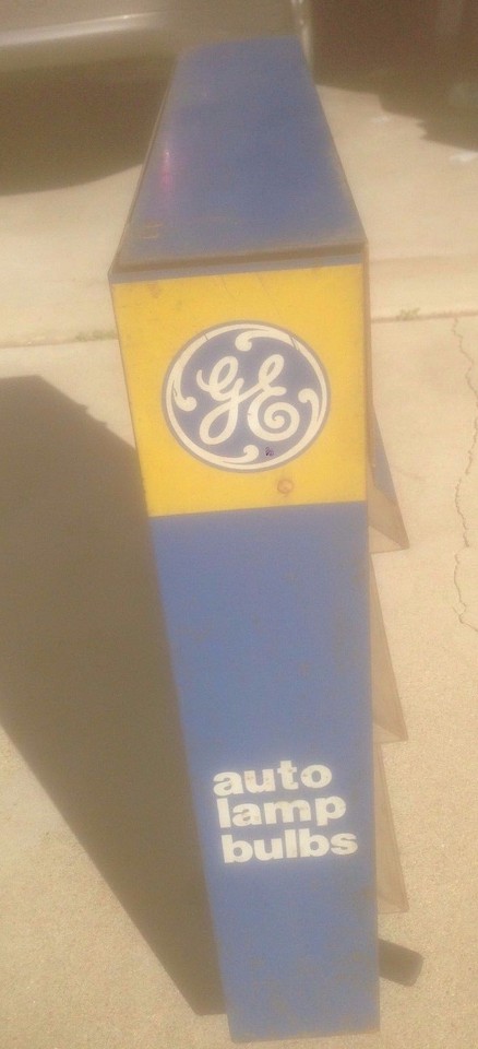 Vintage GE Auto Lamp Bulbs Light Bulb Display Cabinet Rack | eBay