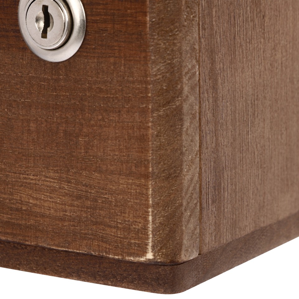 4 Layers Vintage Jewelry Organizer Wooden File Storage Box with ...