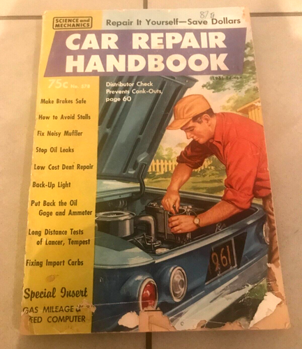 SCIENCE AND MECHANICS CAR REPAIR HANDBOOK 1961 EDITION | eBay
