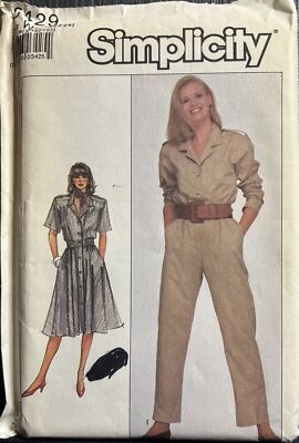 VTG Simplicity 8429 Jumpsuit and Dress Pattern Plus Size 20 22 24 Uncut ...