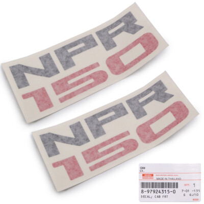 Set Black Red Sticker Decal "NPR 150" Fits Isuzu NPR 150 2008 - 2019 ...