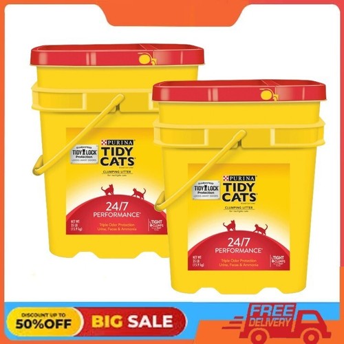 2 packs Purina Tidy Cats Multi-Cat Clumping Kitty Litter, 35 lb Pail | eBay