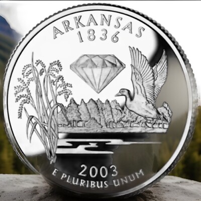 2003-S Arkansas Gem DCAM Clad Proof State Quarter Coin FAST SHIPPING ...