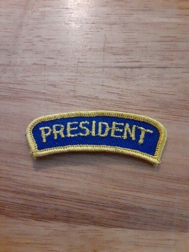 President Patch Top Rocker Generic Blue/Yellow Sew On Vintage | eBay