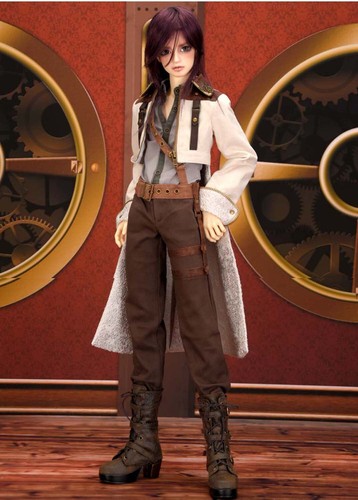 Volks SD17B Steampunk White Gear Accent Outfit, Boy BJD Clothes, SD16B ...
