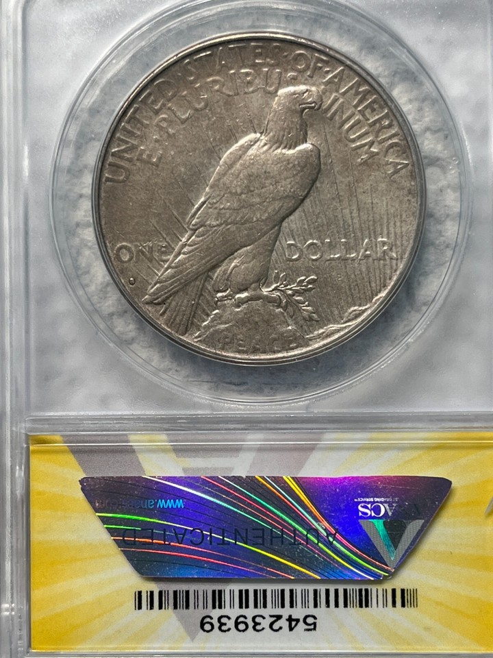 1934-S Peace Dollar ANACS Certified AU-55 Grade Estate Sale. | eBay