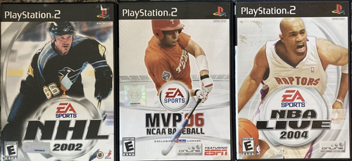 Lot of 3 : PLAYSTATION 2 PS2 Video Games MVP 06 Baseball NBA LIVE 2004 ...
