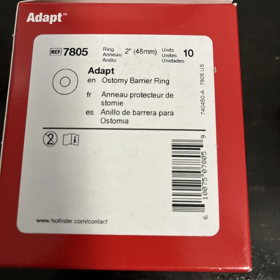 Hollister 7805 Adapt 2” Ostomy Barrier Ring 1 Box of 10 Exp 2026 to ...
