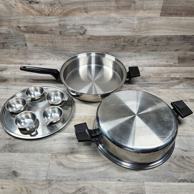 3pc Royal Prestige Cookware SET 11' skillet & roast topper With Egg ...