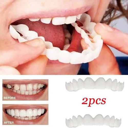 1 Set Snap On False Teeth Lower Upper Dental Veneers Dentures Fake ...