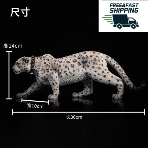 JXK Leopard Resin Model Snow Leopard Statue Panther 1/6 Scale 36cmL ...