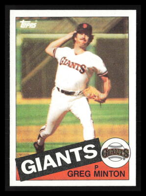 Greg Minton 1985 Topps #45 San Francisco Giants | eBay