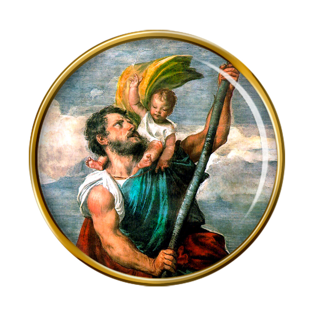 St. Christopher Pin Badge | eBay UK