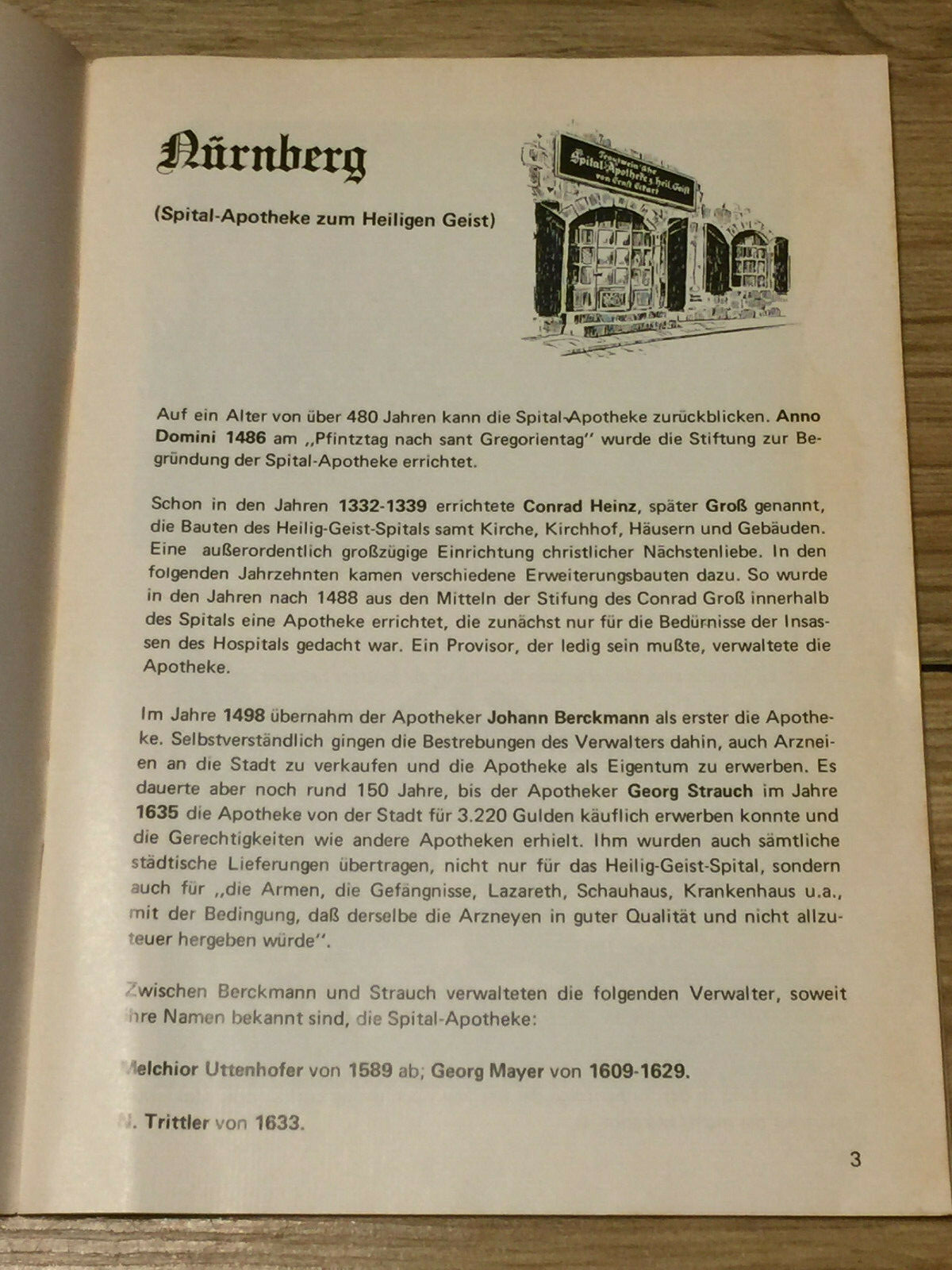 Alte deutsche Apotheken Gründungszeit 13. bis 17. Jahrhundert 1972 Buch ...