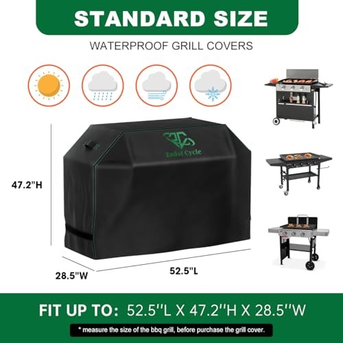 Grill Cover BBQ Grill Cover for Outdoor Grill, Barbecue 52 INCH Black ...