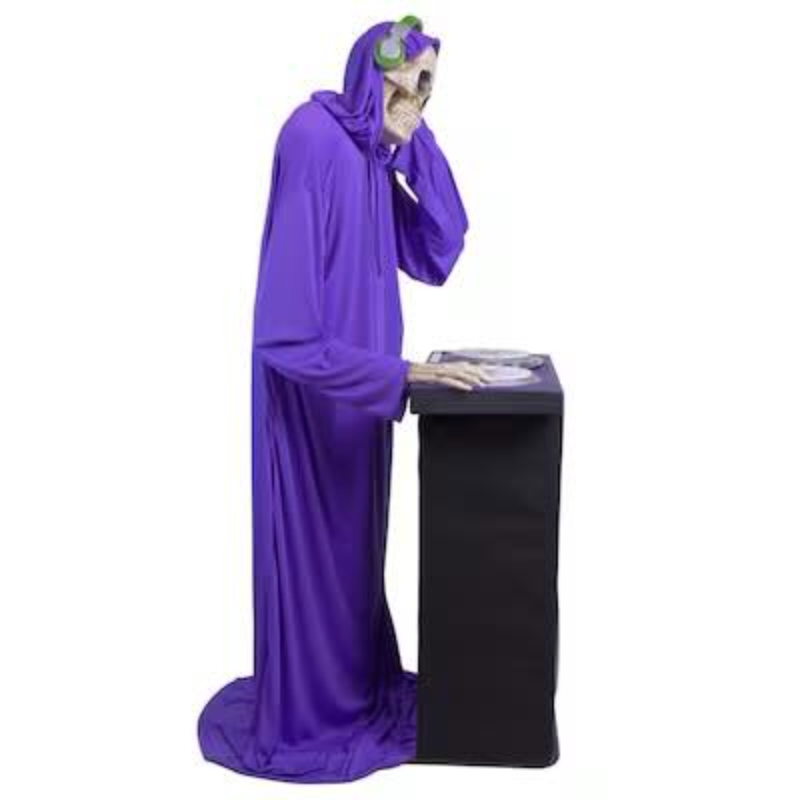 Haunted Living 5.5Ft Bluetooth Reaper DJ Skeleton Animatronic | eBay