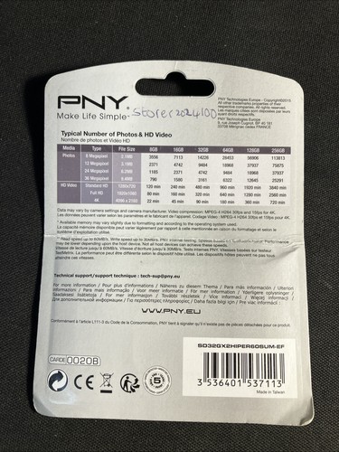 PNY 32GB SDHC Memory Cards X 2,Class 10, New & Sealed High Performance ...