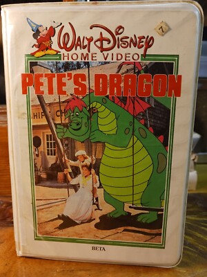 Rare Vintage Disney's Pete's Dragon BETA tape 1980 Puffy Clamshell ...