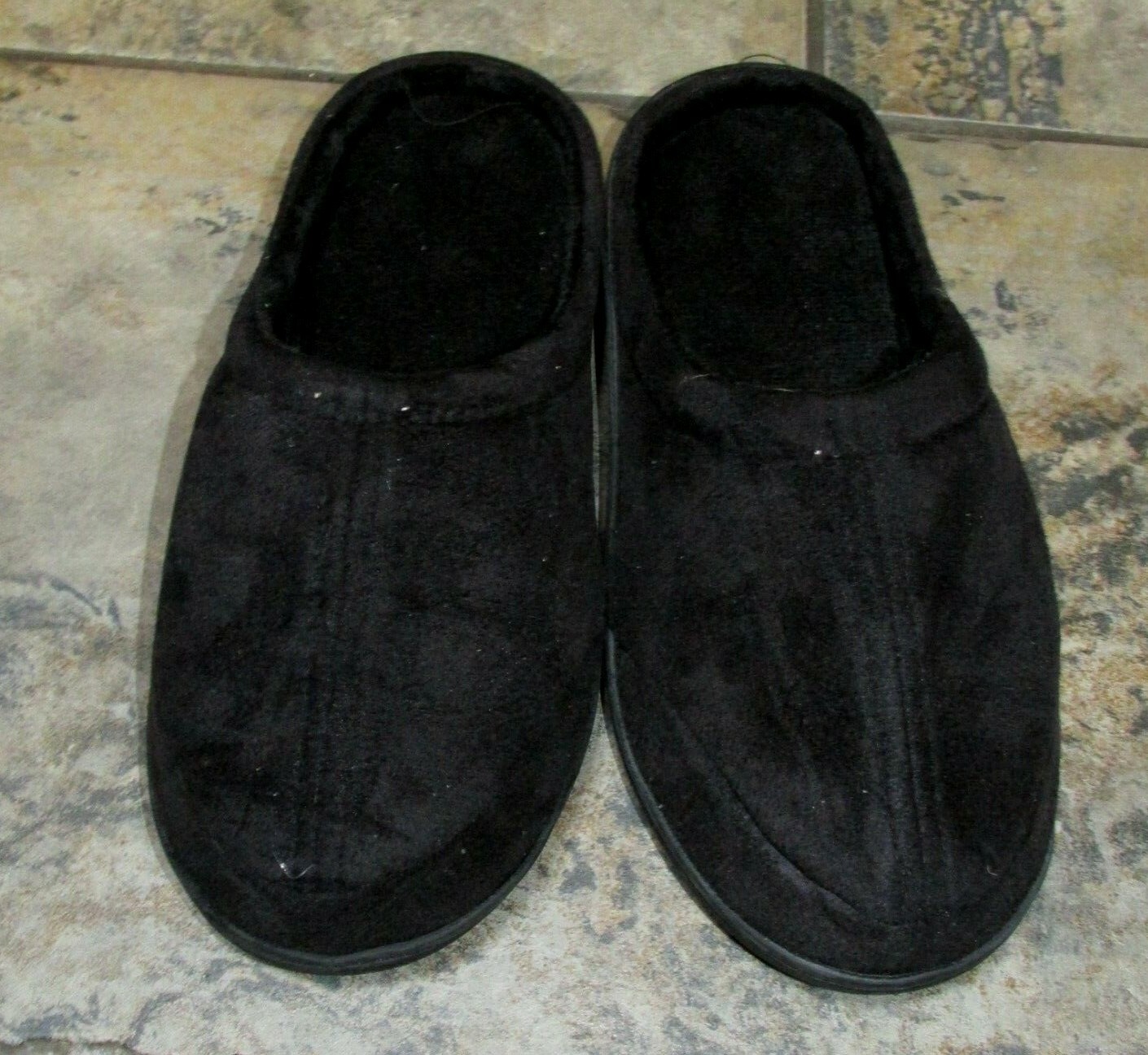 Unisex Memory Foam Indoor Walker Slippers Black Fits 8 - 9 (Men) or 9 ...