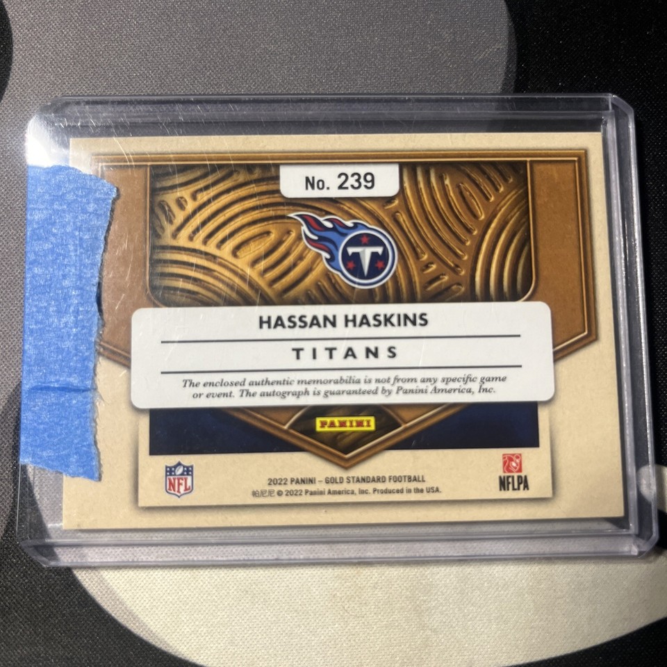 Hassan Haskins Gold Standard RPA Rookie Auto Patch Titans #239 RC 138/ ...