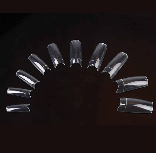 500 Pcs French Acrylic False Nails Clear Transparent Artificial False ...