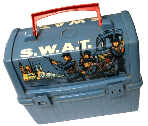S.W.A.T. Vintage 70s King-Seeley Plastic Lunch Box Police Blue ...