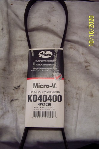 GATES MICRO -V BELT K040400 4PK1020 | eBay