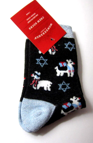 Happy Hanukkah Jewish Women's Novelty Crew Socks Menorah Star of David ...