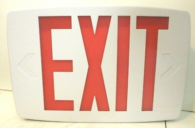 Lithonia Quantum Series Polycarbonate LED Exit Sign Red Replacement ...