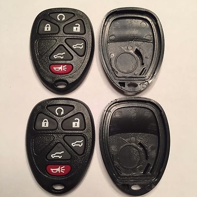 2 New Replacement 6 Button Keyless Remote Shell Cases + Pads OUC60270 ...