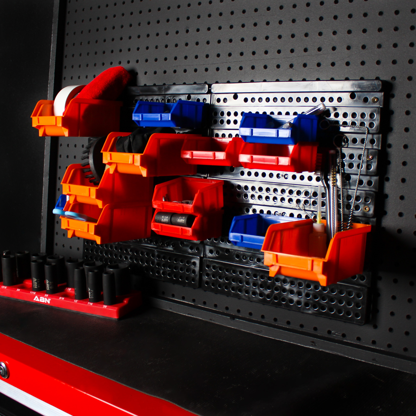 ABN Screw Organizer Wall Mounted Storage Bins - 30pc Small Parts ...