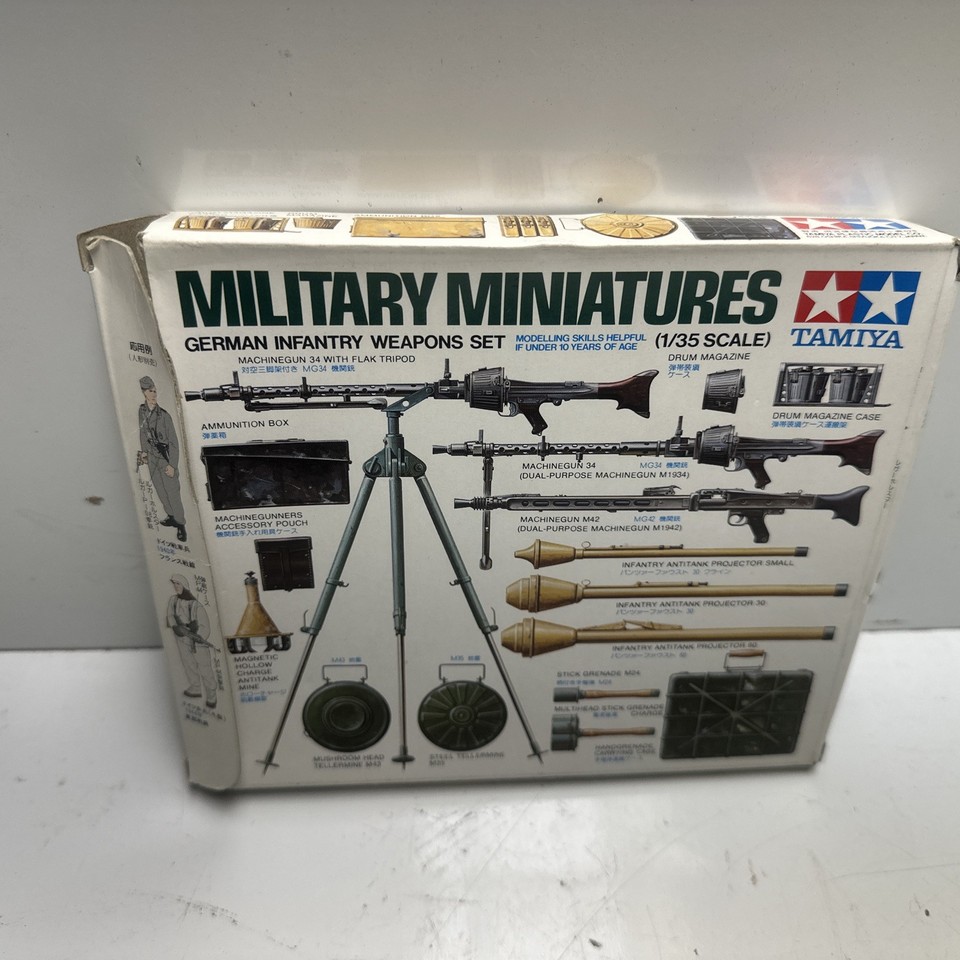 Tamiya Military Miniatures 1/35 German Infantry Weapons Set Kit #35111 ...