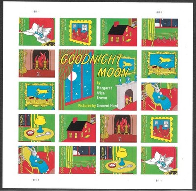 Scott #6002 IMPERFORATE (NO DIE-CUT), Goodnight Moon Pane of 16 MNH ...
