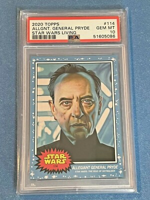 Allegiant General Pryde 2020 Topps Star Wars Living Set #114 - PSA 10 ...