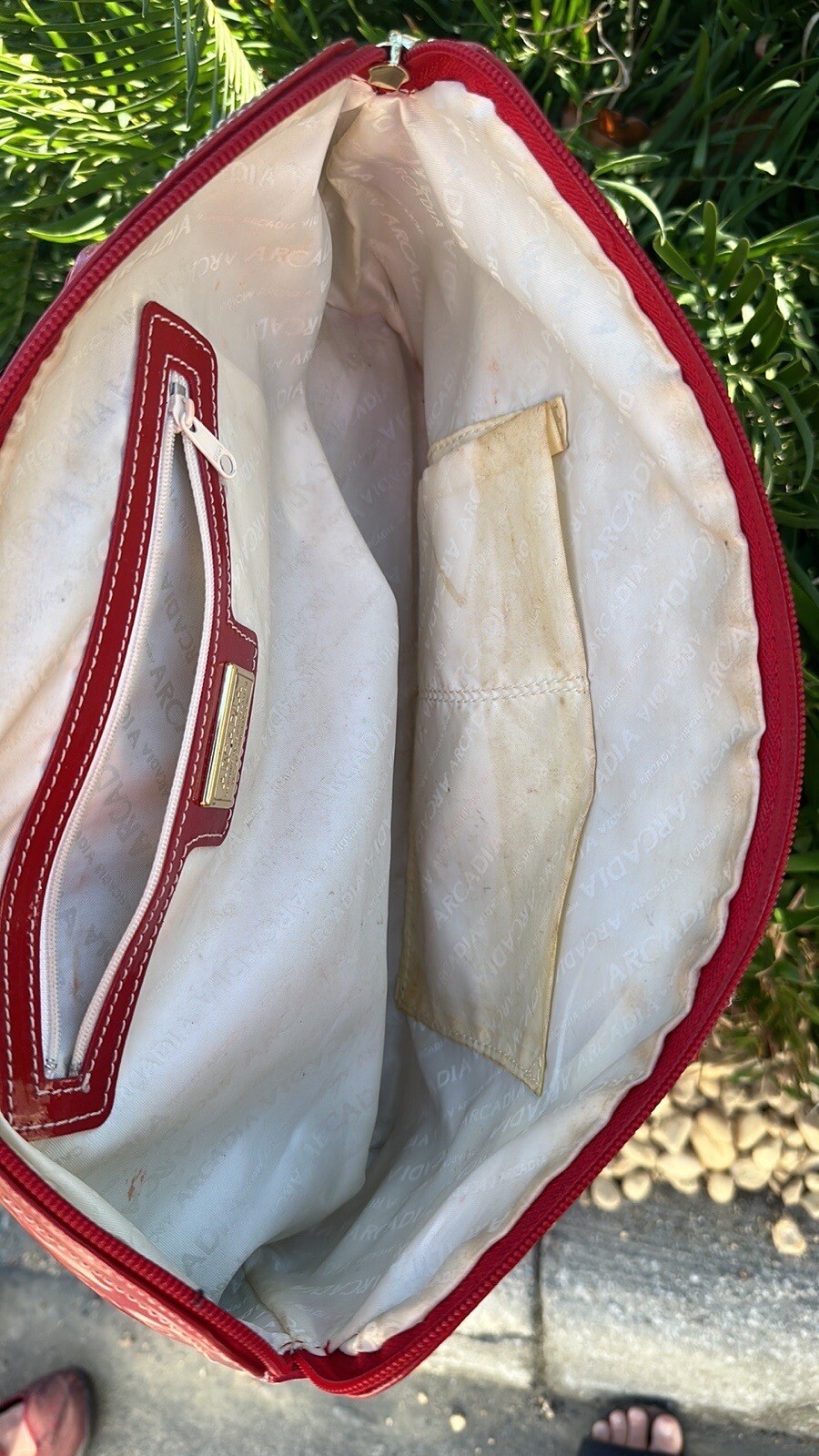 Arcadia red patent leather purse | eBay