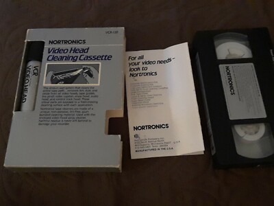 NORTRONICS VIDEO HEAD CLEANING CASSETTE VCR-130 SPRAY VHS TAPE | eBay