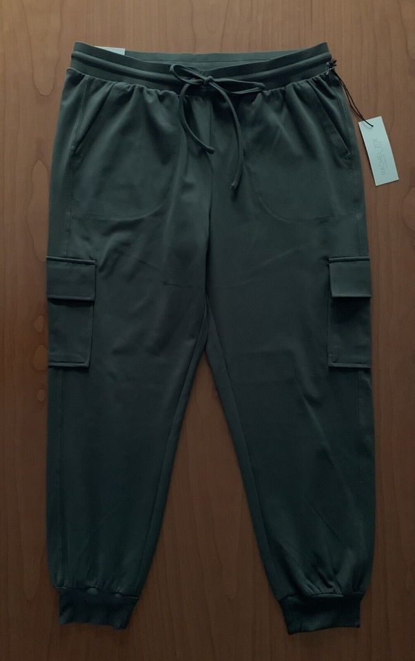 Rachel Zoe Relaxed Fit Mid-rise Women's L Cargo Style Jogger Pant Green ...